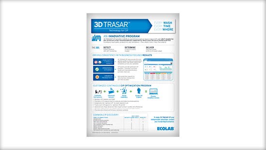 3D TRASAR™ TECHNOLOGY FOR CIP | Ecolab